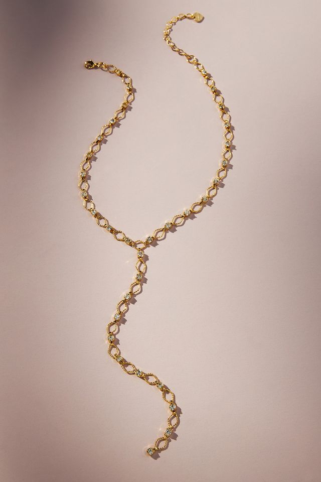 Gold Link Y-Shape Necklace | Anthropologie