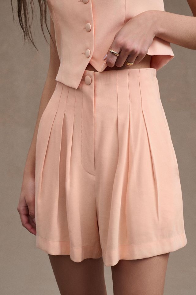 Sabina Musayev Admon Pleated Shorts | Anthropologie