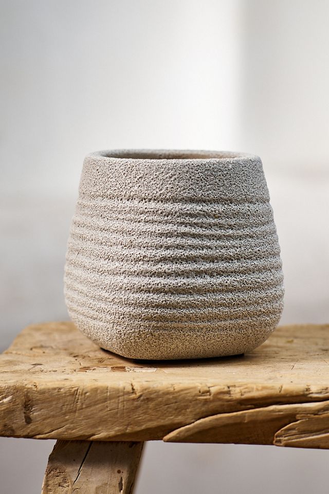 Ridged Textured Ceramic Planter | Terrain
