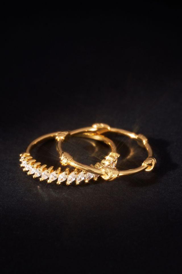 Jackie Mack 18k Gold Set of Two Arctic Rings | Anthropologie