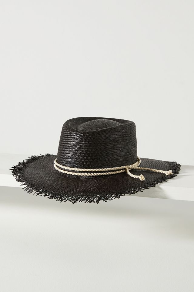Elegancia Tropical Loose Straw Boater | Anthropologie