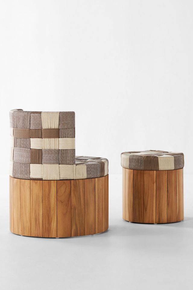 Della Indoor/Outdoor Occasional Chair & Stool Set | AnthroLiving