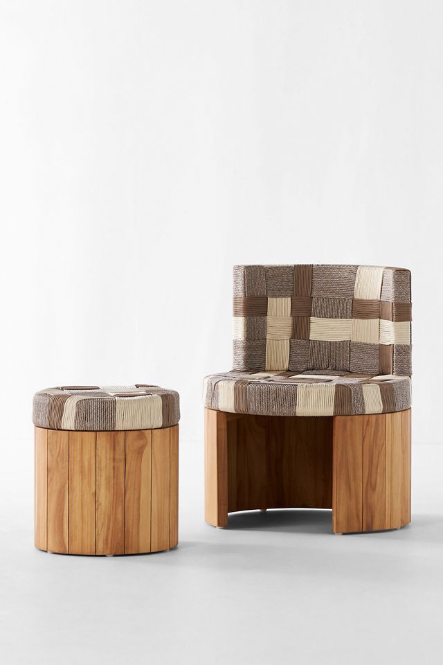 Della Indoor/Outdoor Occasional Chair & Stool Set | AnthroLiving