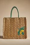 Lemon Raffia Tote | Anthropologie