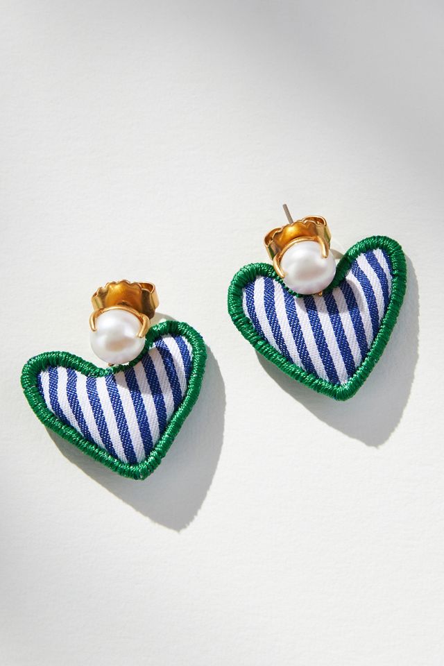 Clare V. Heart Pillow Statement Earrings | Anthropologie