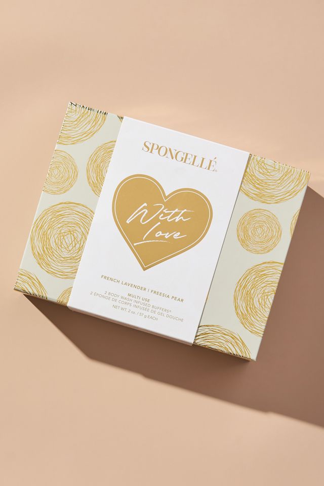 Spongellé Heart Body Buffer Set | AnthroHome