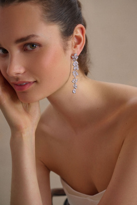 Shashi Fallen Leaf Crystal Earrings | Anthropologie