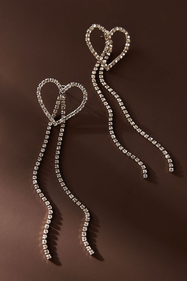 Shashi Crystal Heart Earrings | Anthropologie