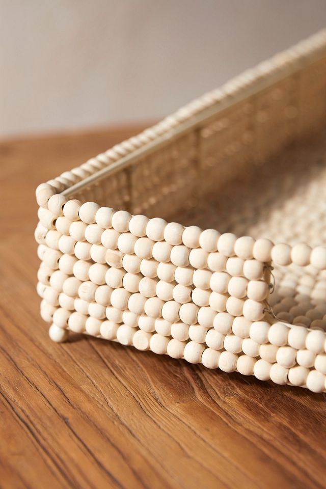 Wood Bead Serving Tray | Terrain