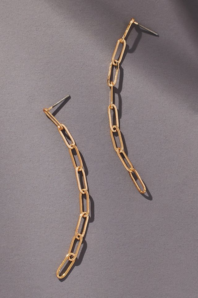 Linear Paperclip Earrings | Anthropologie