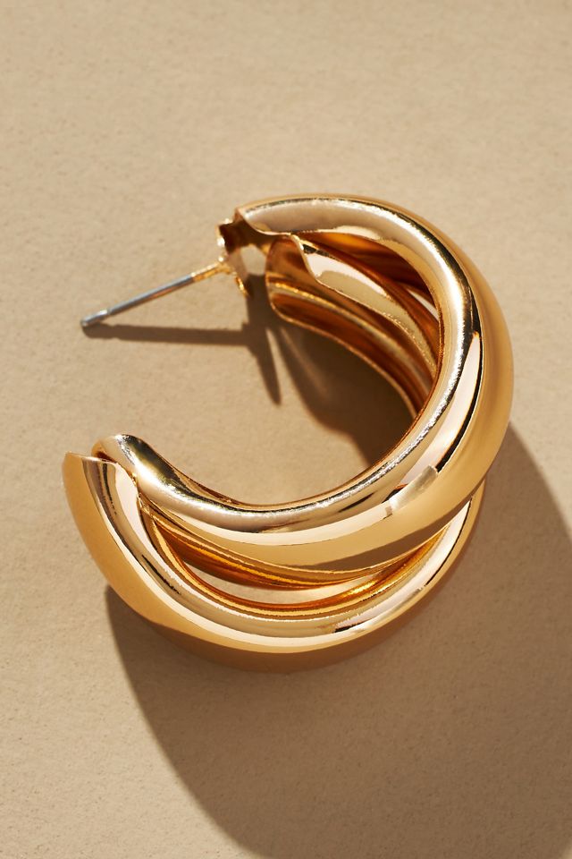 Double Loop Hoop Earrings | Anthropologie UK
