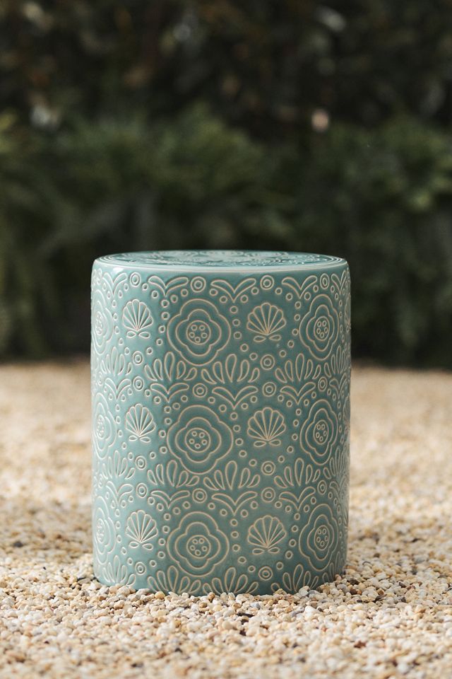 Agata Ceramic Side Table | AnthroLiving