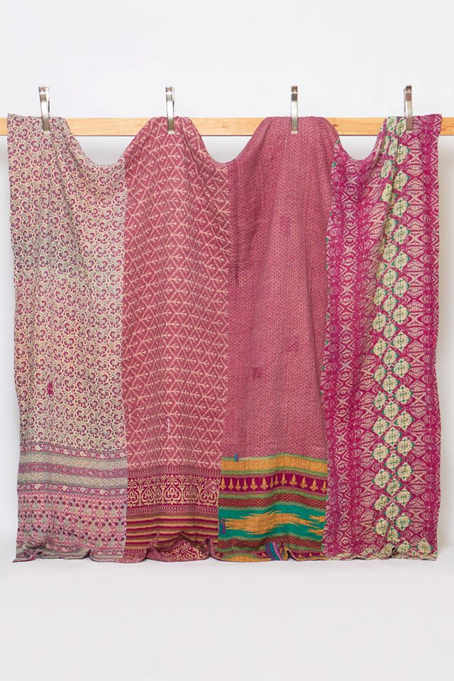 Anchal King Vintage Kantha Quilt No. K220404 | AnthroLiving