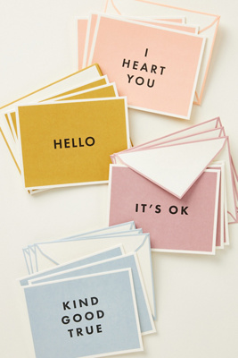 Minimal Just Because Cards, Set of 12 | AnthroLiving