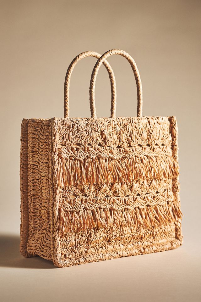 Raffia Fringe Tote | Anthropologie