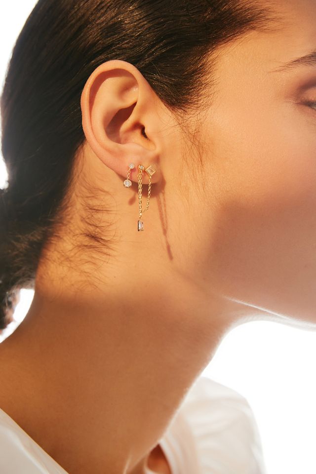 Set of 2 Drippy Chain Earrings | Anthropologie