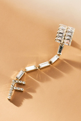 Retrofete Lara Block Crystal Letter Drop Earring | Anthropologie
