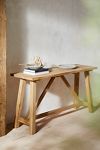 Braced Leg Teak Console | AnthroLiving