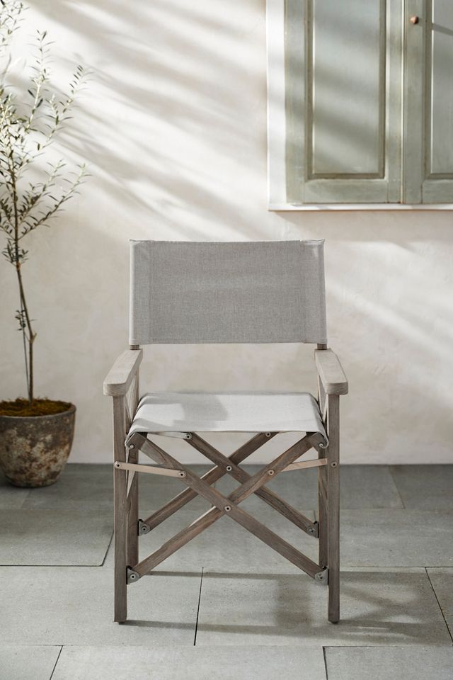 Braced Leg Teak Campaign Chair | Terrain