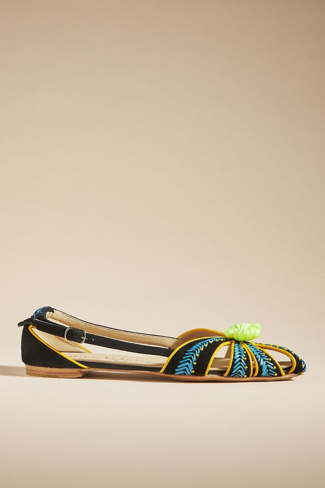 Meher Kakalia Queen Doris Slingback Flats | Anthropologie