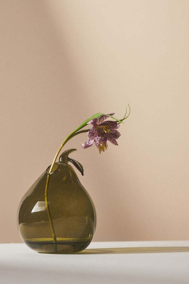 Autumn Glass Pear Bud Vase | Anthropologie UK