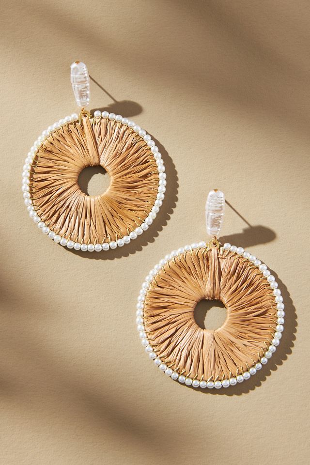 Raffia Drop Earrings | Anthropologie