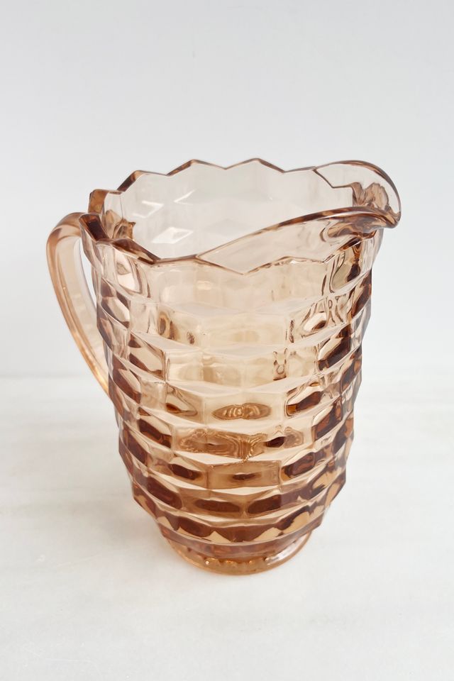 Old Flame Candle Co. Vintage Pink Fostoria Pitcher | AnthroLiving