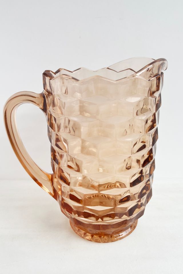 Old Flame Candle Co. Vintage Pink Fostoria Pitcher | AnthroLiving