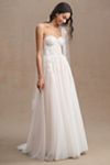 Watters Jaislyn Strapless Corset Lace Wedding Gown | Anthropologie