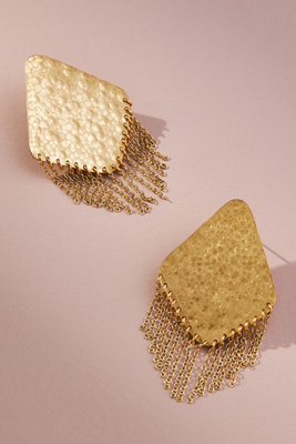 Triangle Chain Earrings | Anthropologie