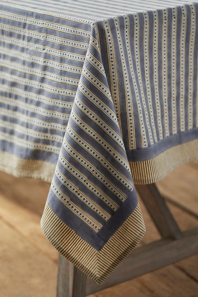 Dotted Stripe Tablecloth | Terrain