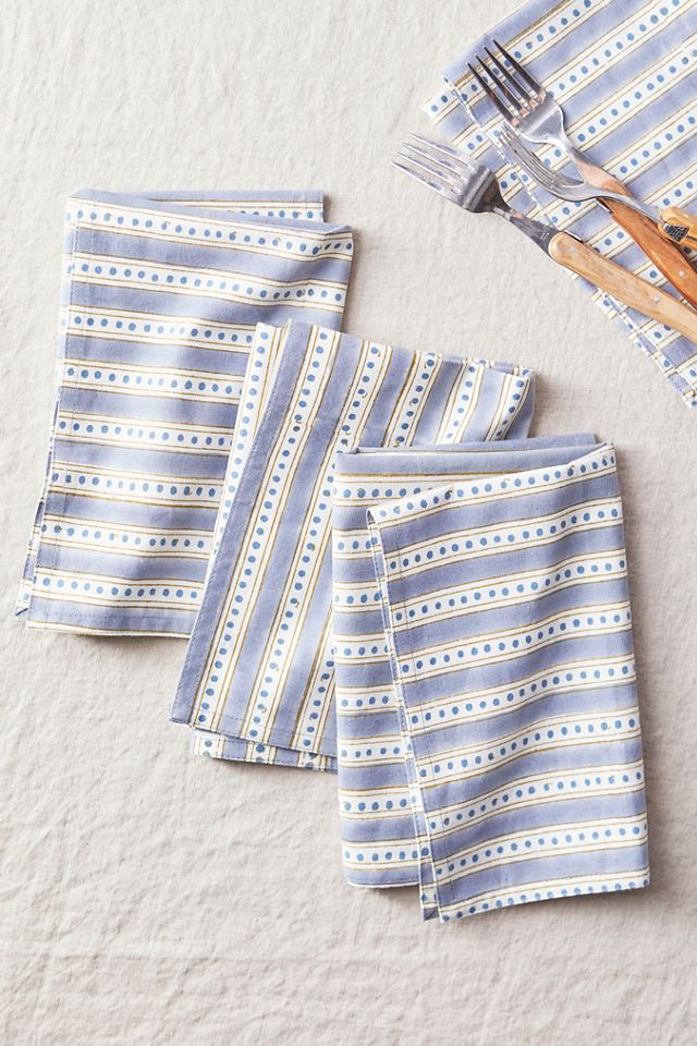 Dotted Stripe Napkins, Set of 4 | Terrain