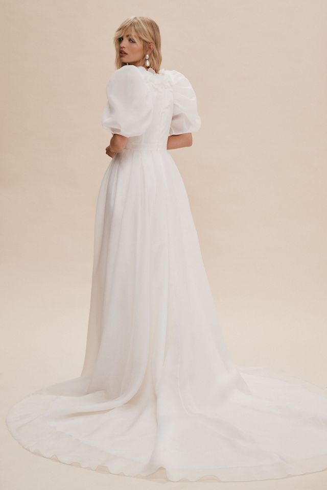 Viktor And Rolf For Bhldn Eloise Organza Puff Sleeve Wedding Gown