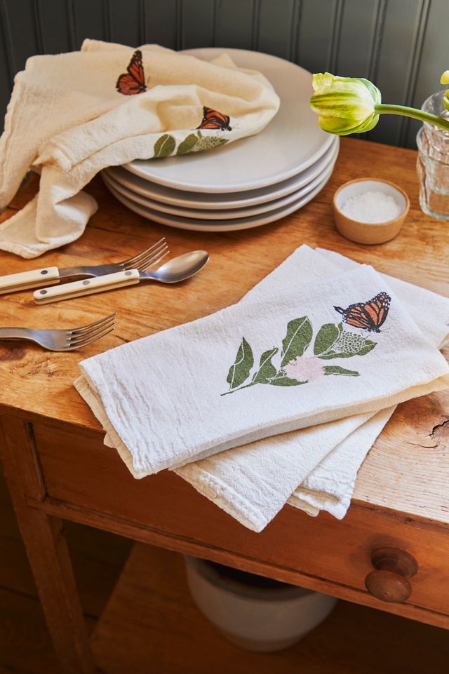 Monarch Butterfly Napkins, Set of 4 | AnthroLiving