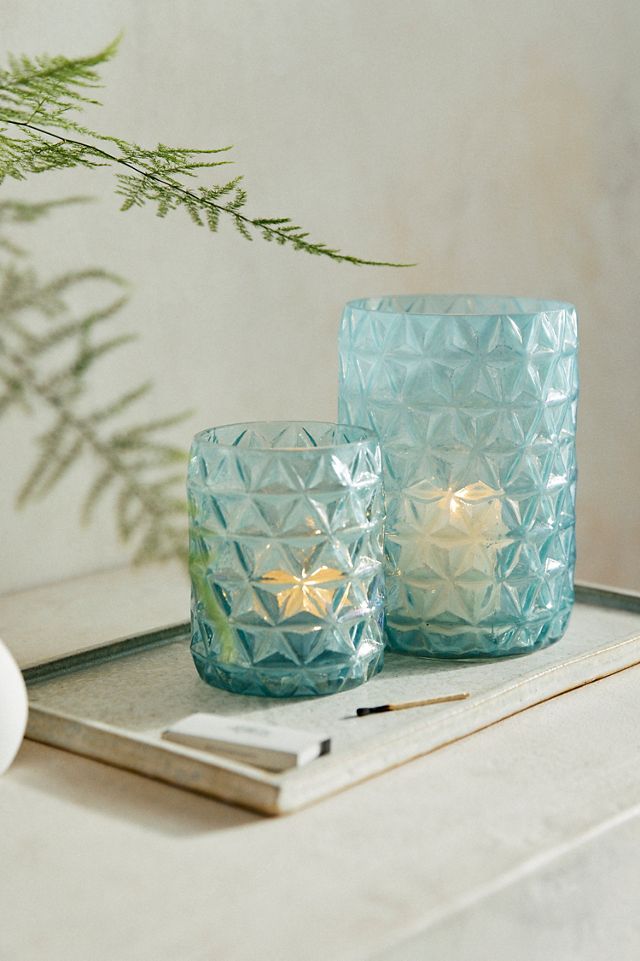 Oceanic Glass Votives, Set of 2 | AnthroLiving