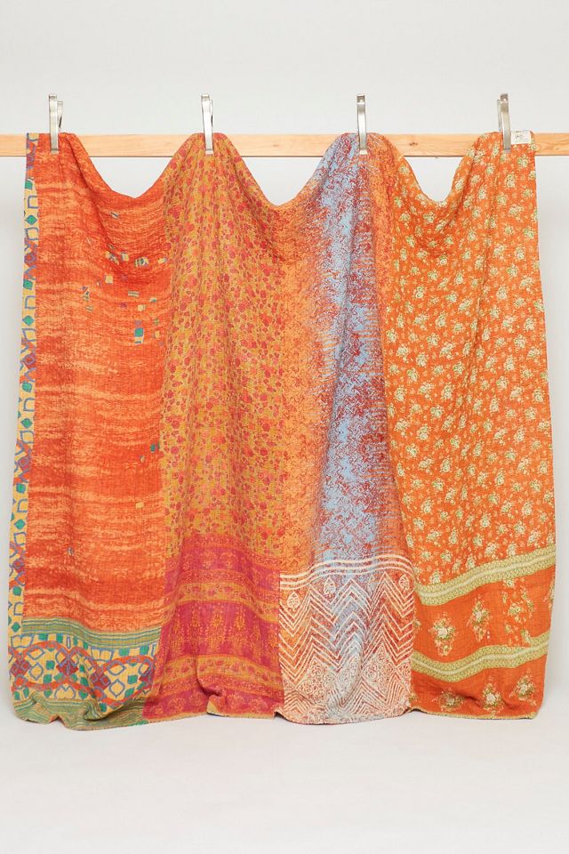 Anchal King Vintage Kantha Quilt No. K220701 | AnthroLiving