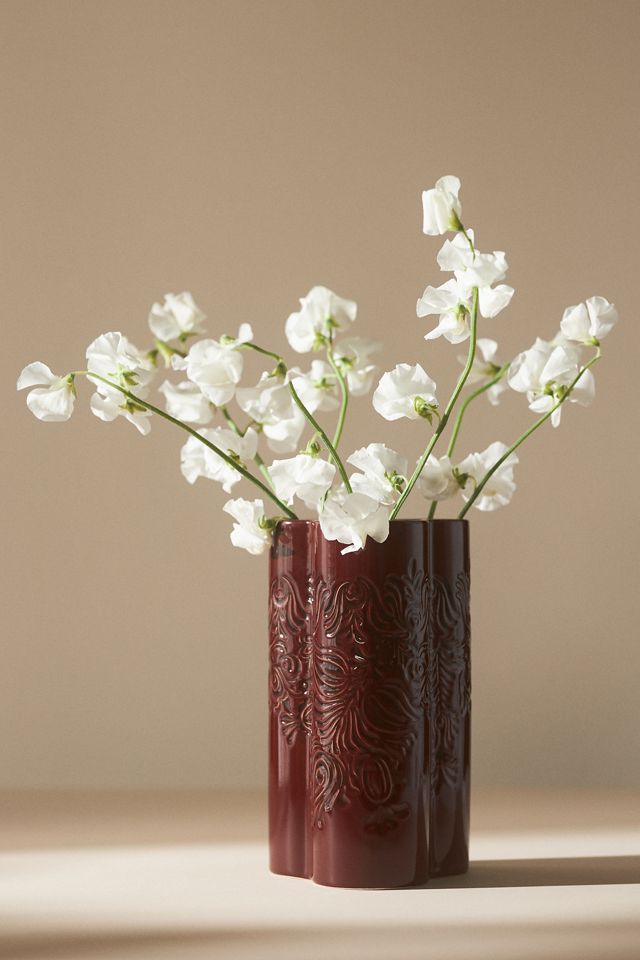 Gemma Etched Ceramic Vase, Small | Anthropologie UK