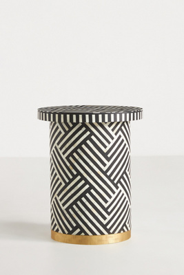 Optical Inlay Side Table | AnthroLiving