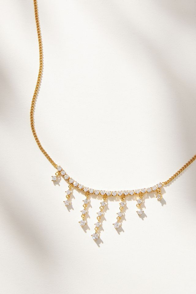 Crystal Drip Chain Necklace | Anthropologie