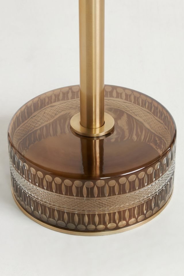 Cecile Amber Glass Side Table | Anthropologie