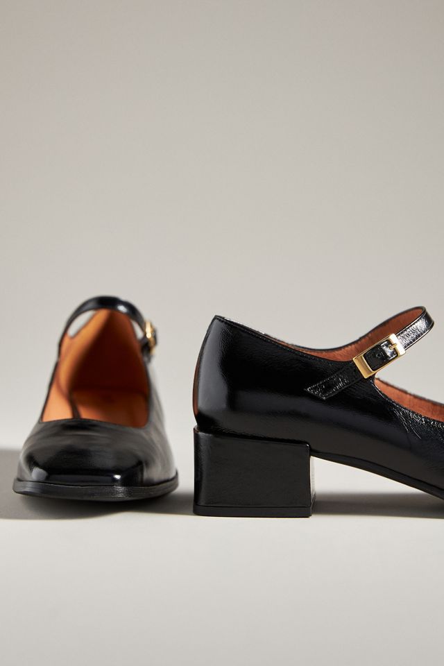 The Ainsley Leather Mary Jane Block Heels by Maeve | Anthropologie UK