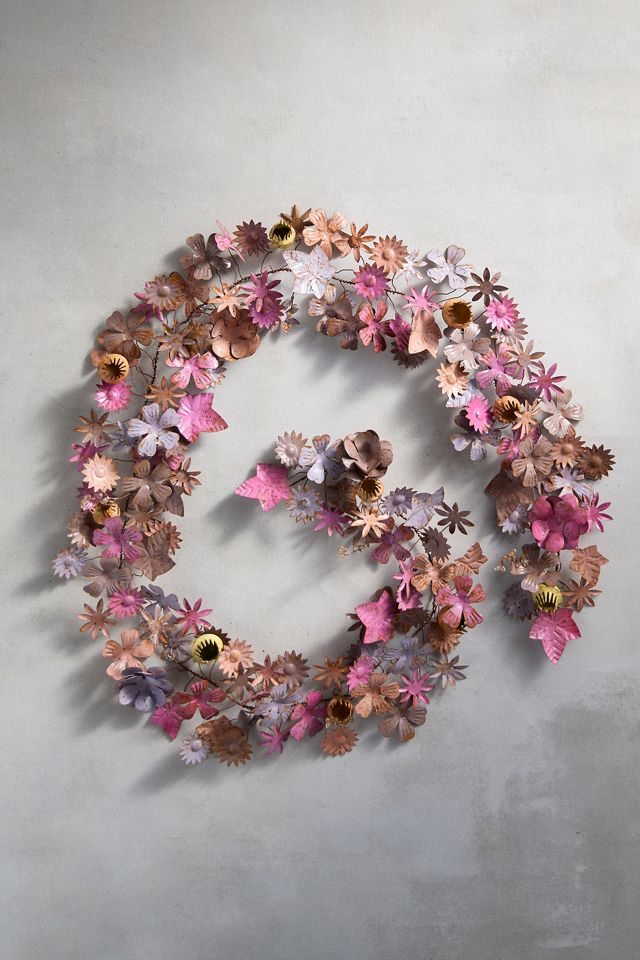 Gilded Floral + Leaf Iron Garland | AnthroLiving