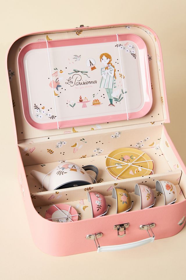 Parisiennes Suitcase Tea Set | Anthropologie