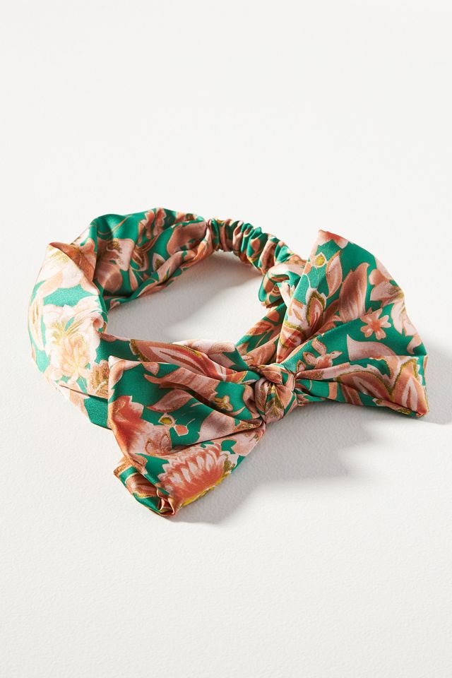 Bold Summer Floral Bow Headband | Anthropologie
