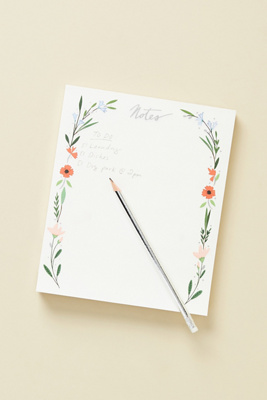 Floral Notepad & Pencil Set | AnthroLiving