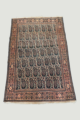 Blue Parakeet Rugs Antique Persian Senneh Rug No. 2362 | AnthroLiving
