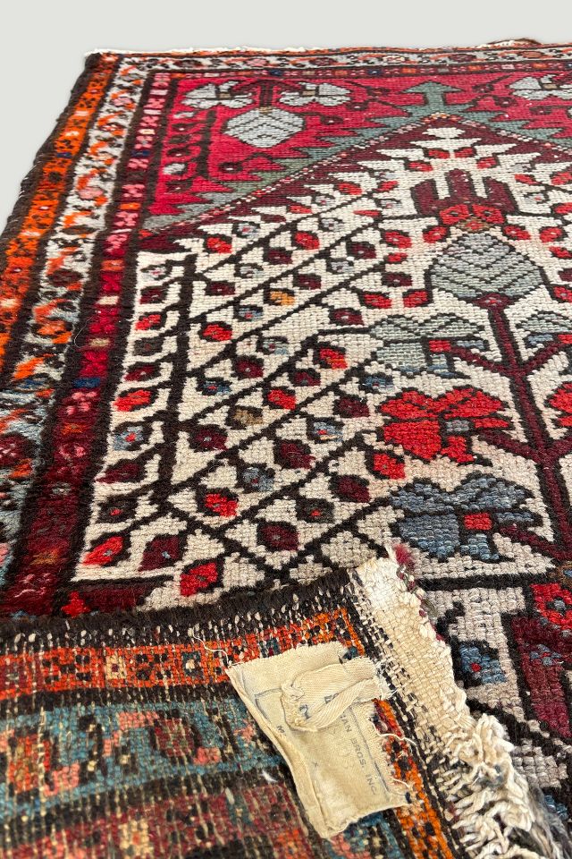 Blue Parakeet Rugs Antique Persian Scatter Rug No. 2491 | AnthroLiving