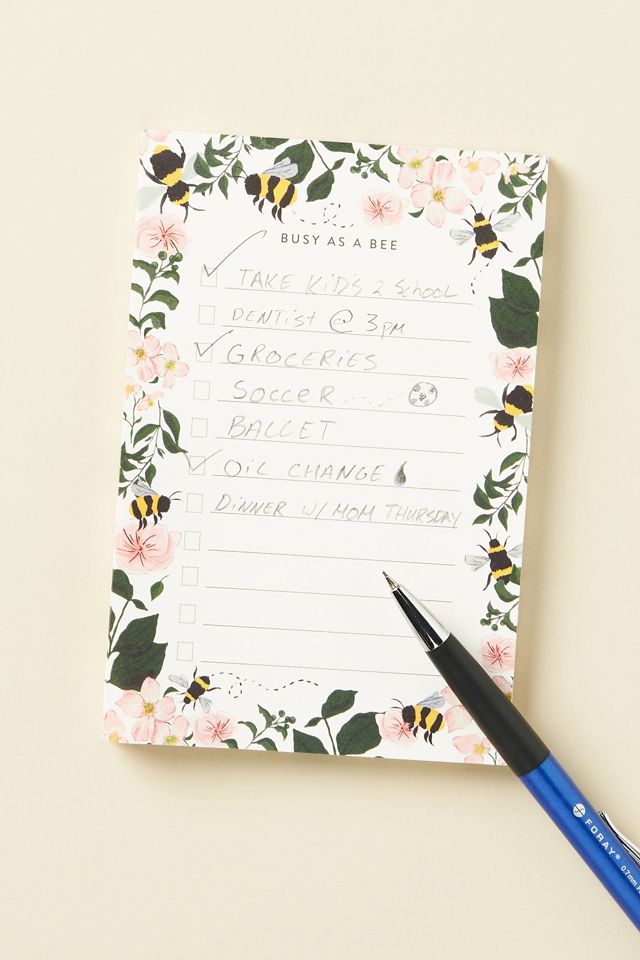 Busy As A Bee Notepad | AnthroLiving
