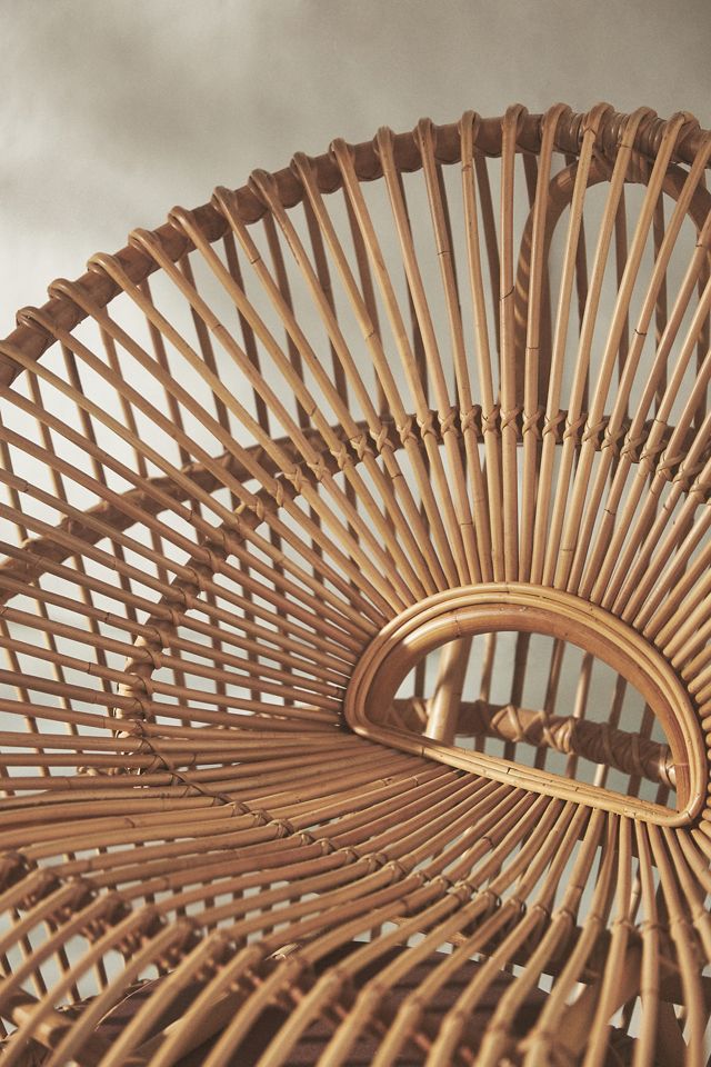 Round Rattan Swivel Rocking Chair | Anthropologie