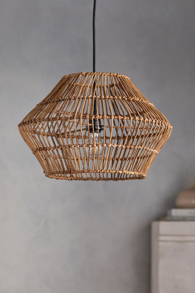 Open Weave Rattan Pendant | Terrain